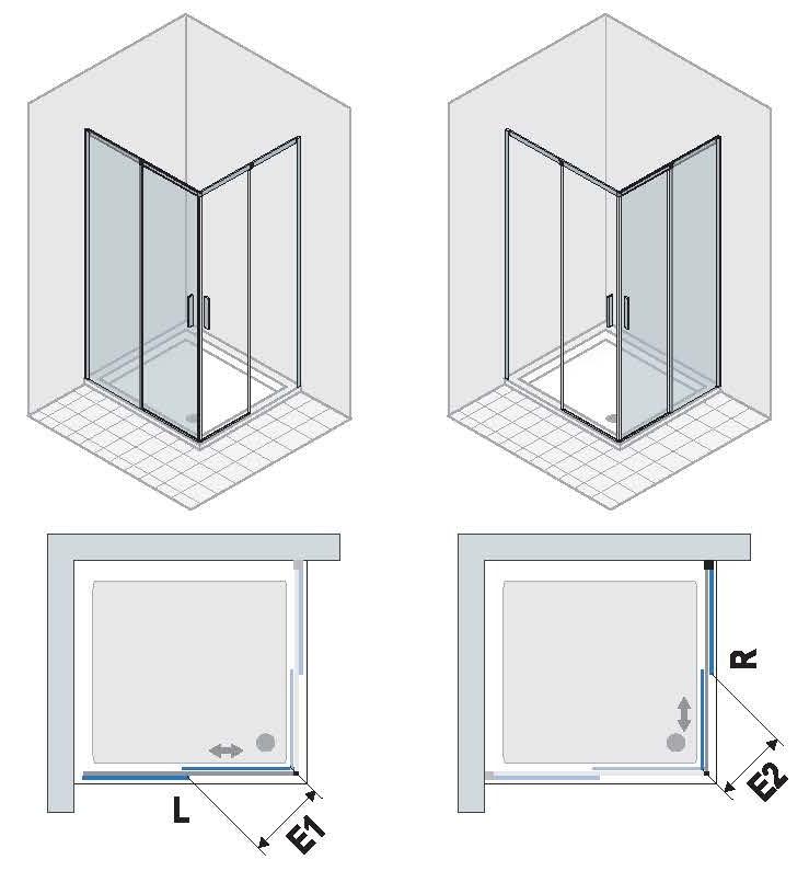 Shop-Installateur -ALVA Amoa 1.0 Eckeinstiegshälfte li 87,6-90,...