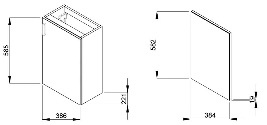 Shop-Installateur -ALVA Ora Gästebadlösung Komplettset HWB, Sp...