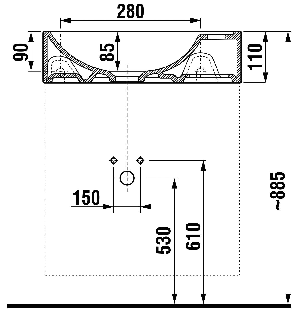 Shop-Installateur -ALVA Ora Gästebadlösung Komplettset HWB, Sp...