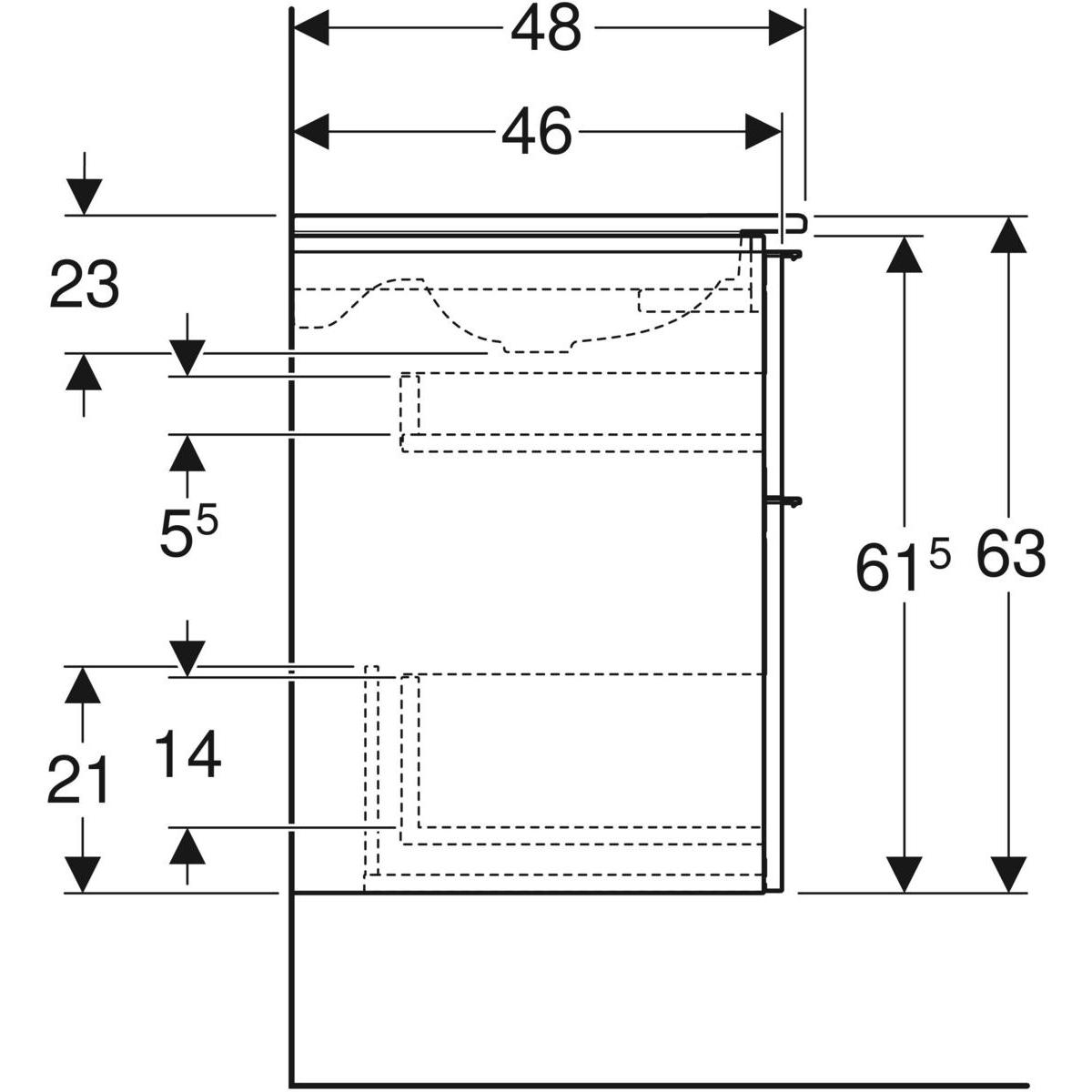 Shop-Installateur -Geberit iCon Set Möbel-WT 90cm weiß Nussbau...