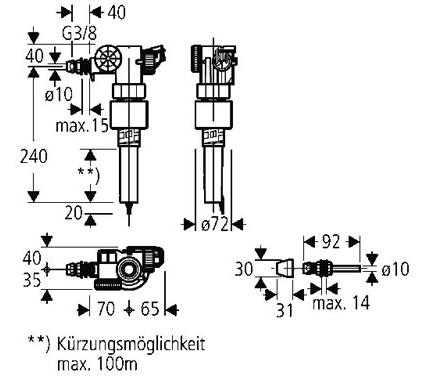 Shop-Installateur - Grohe-Dal Füllventil für Spülkaesten