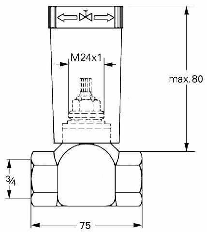 Shop-Installateur -Grohe UP-Ventil 3/4" ohne Sichtteile