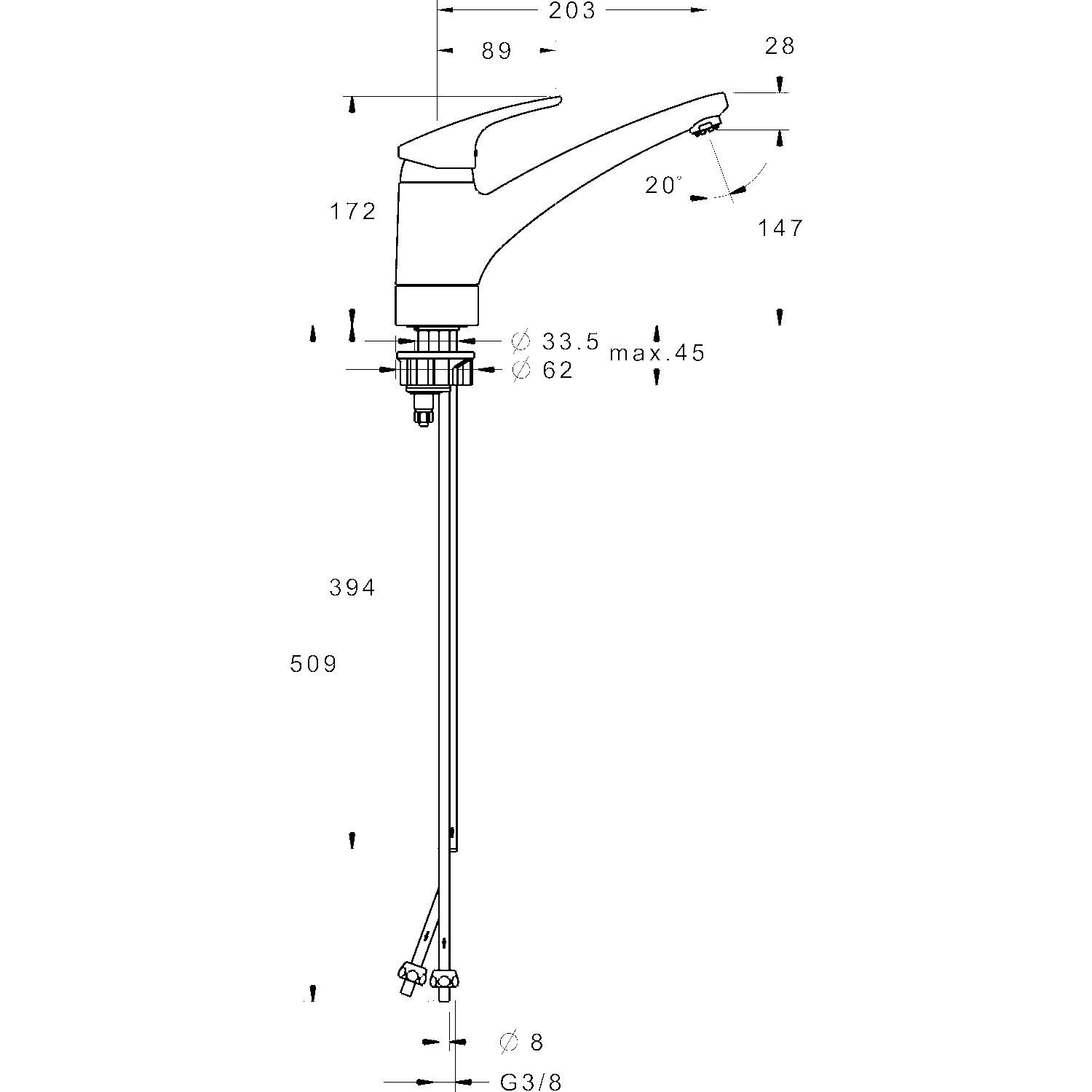 Shop-Installateur - Hansa Mix Spültischarmatur drucklos mit Kupf...