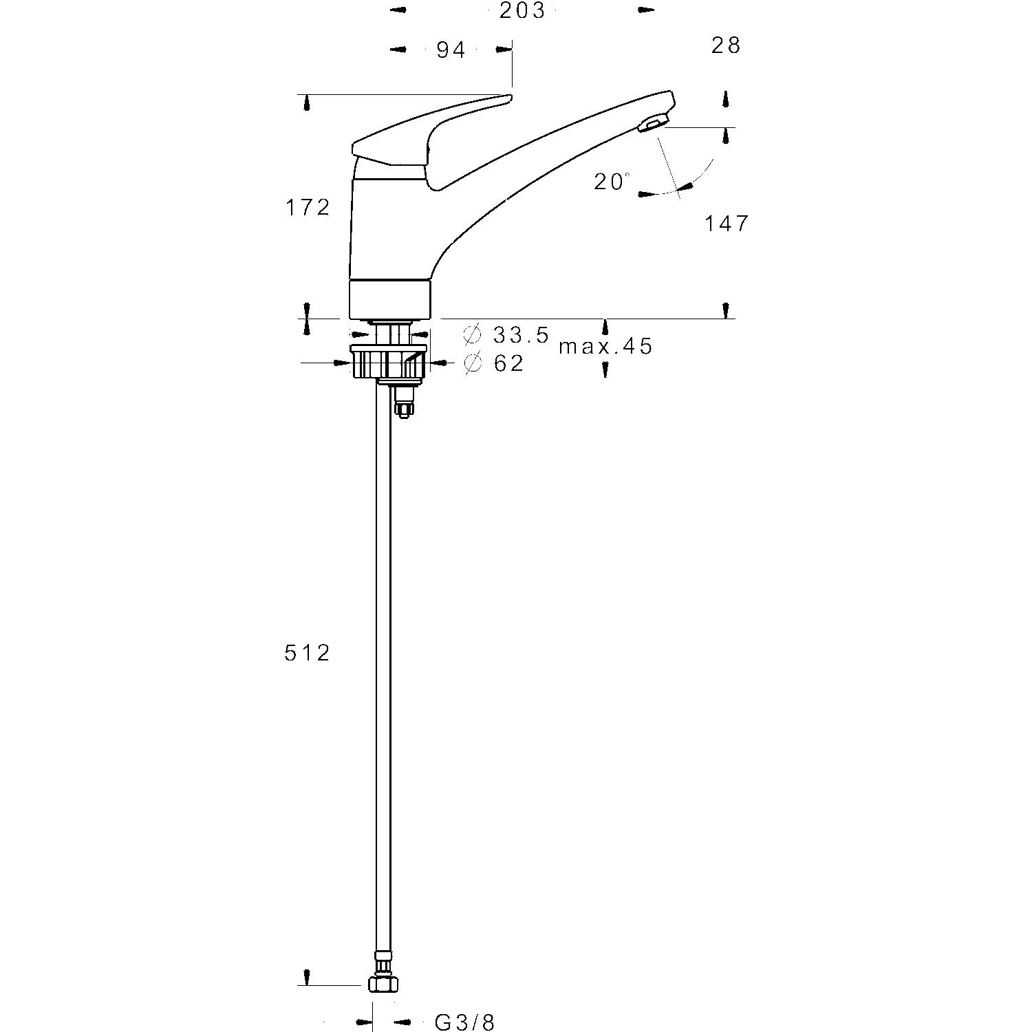 Shop-Installateur - Hansa Mix Spültischarmatur mit Flex-Schläuc...
